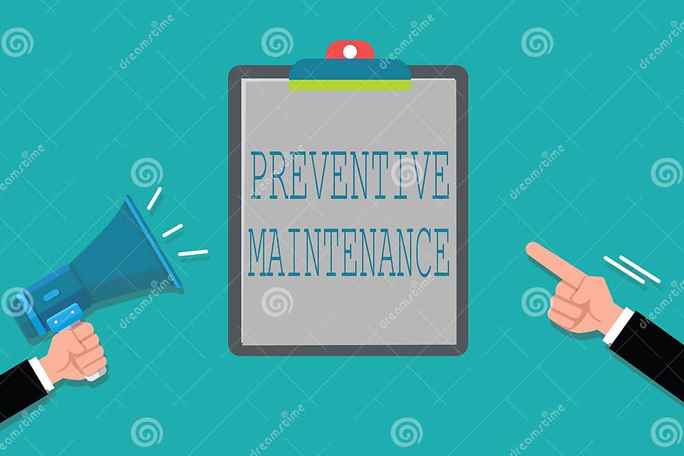 Word Writing Text Preventive Maintenance. Business Concept for Avoid ...