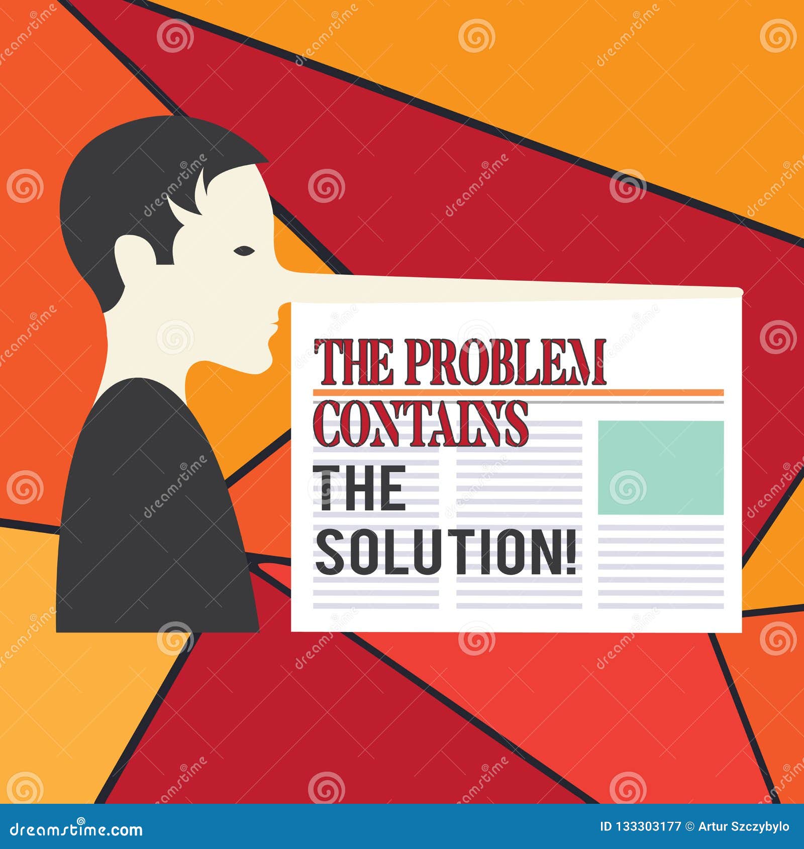 Word Writing Text the Problem Contains the Solution. Business Concept ...