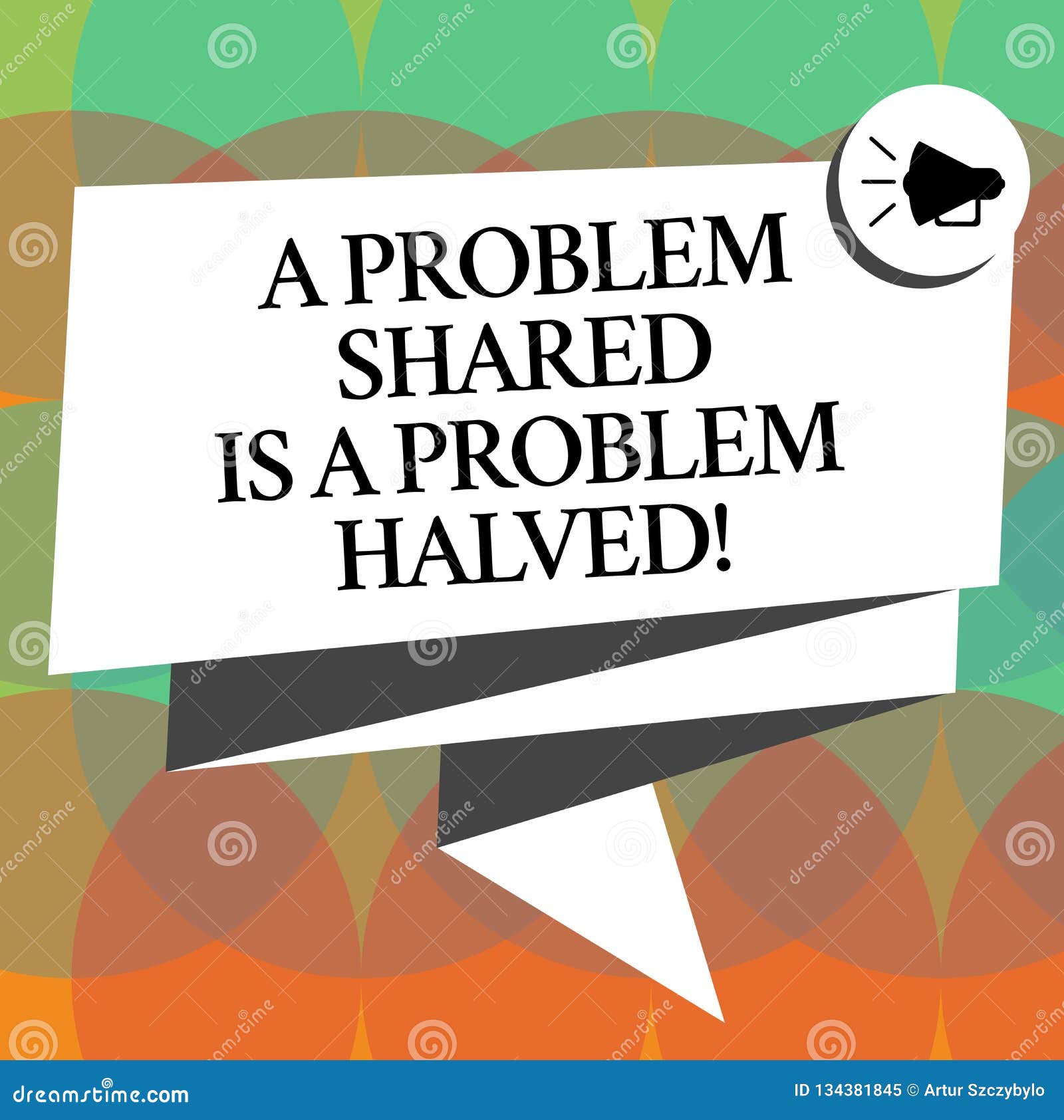 Word Writing Text a Problem Shared is a Problem Halved. Business ...