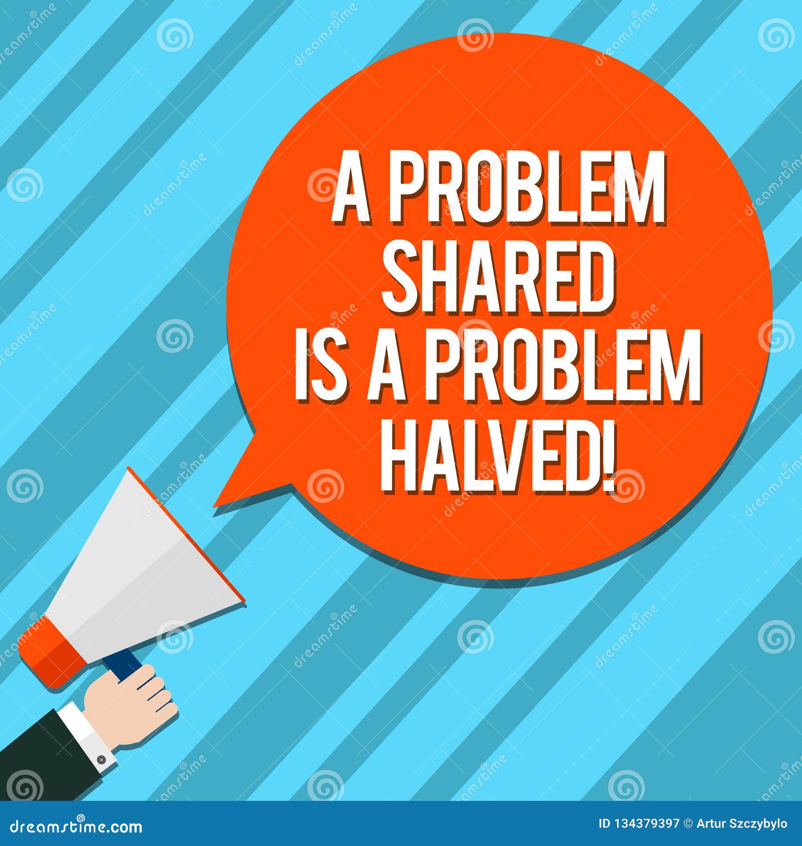 Word Writing Text a Problem Shared is a Problem Halved. Business ...
