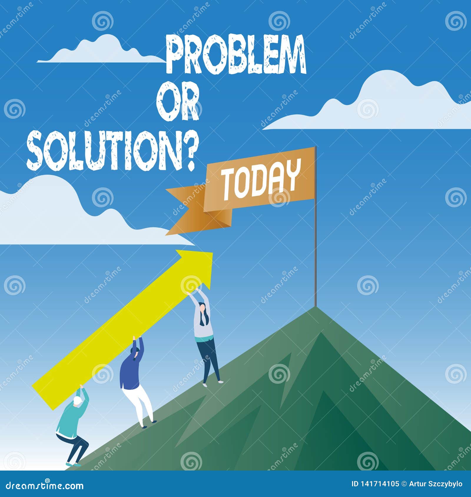 Word Writing Text Problem or Solutionquestion. Business Concept for ...