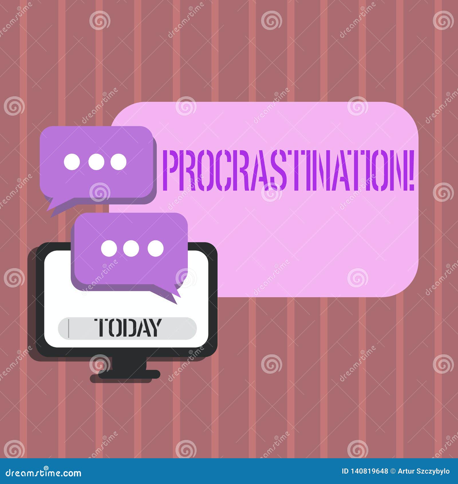 Word Writing Text Procrastination. Business Concept for Delay or ...