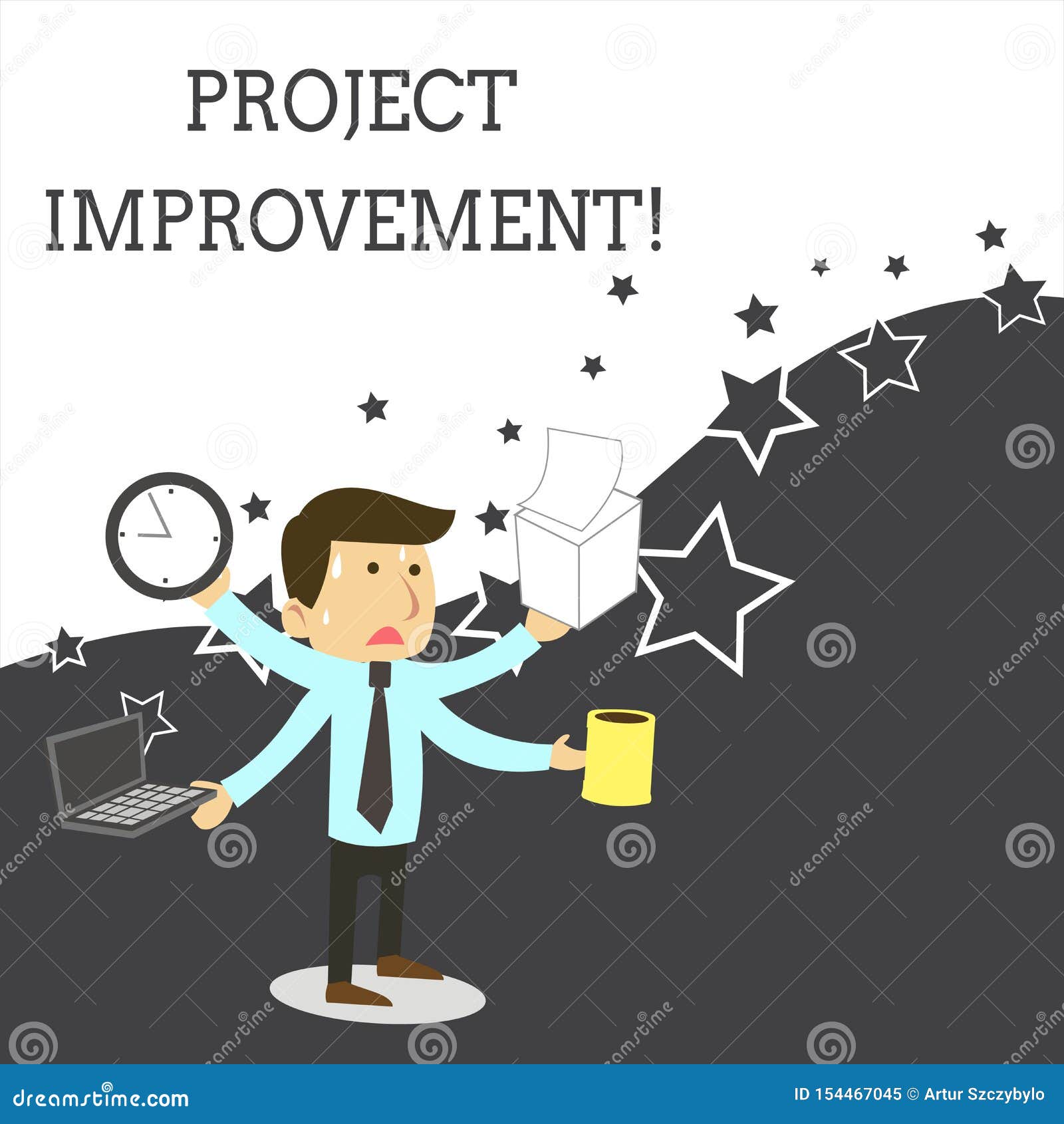 Project Improvement Concept On The Gears, 3D Rendering Royalty-Free ...