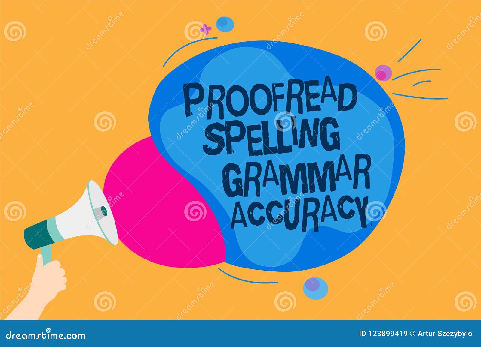 Word Writing Text Proofread Spelling Grammar Accuracy. Business Concept ...