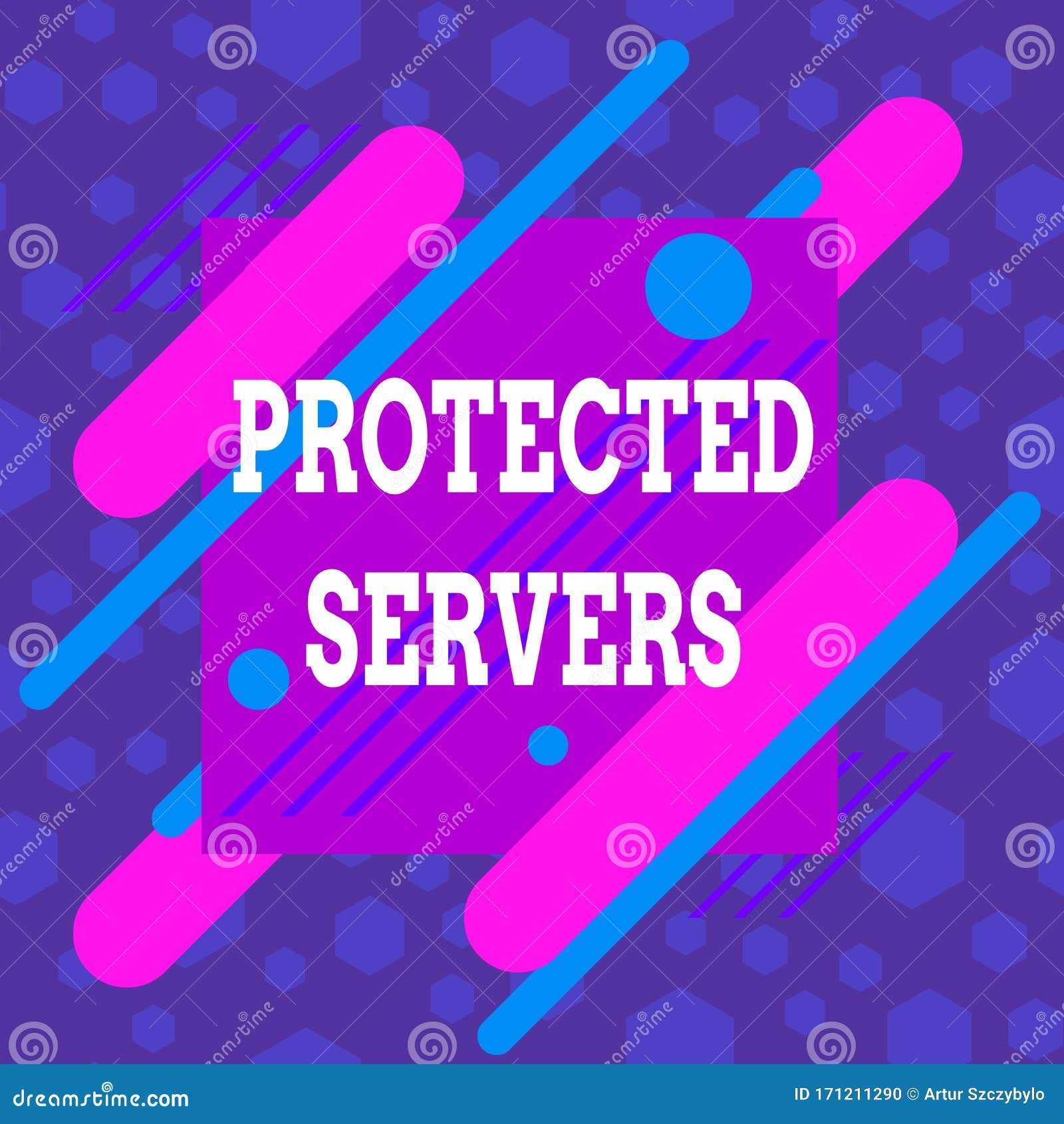 Word Writing Text Protected Servers. Business Concept for Technology ...
