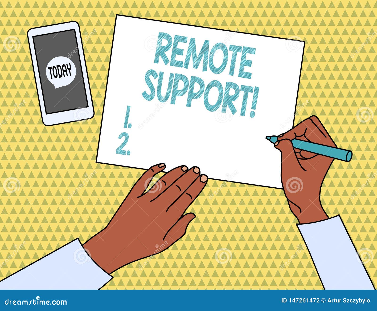 Word Writing Text Remote Support. Business Concept for Help Endusers To ...