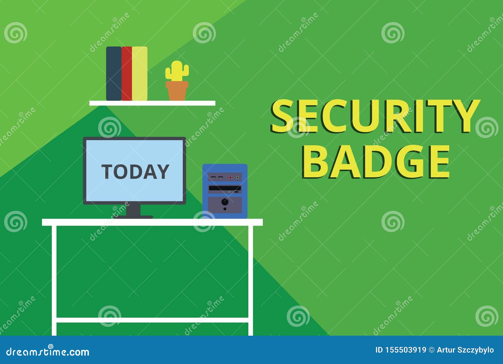 Word Writing Text Security Badge. Business Concept for Credential Used ...
