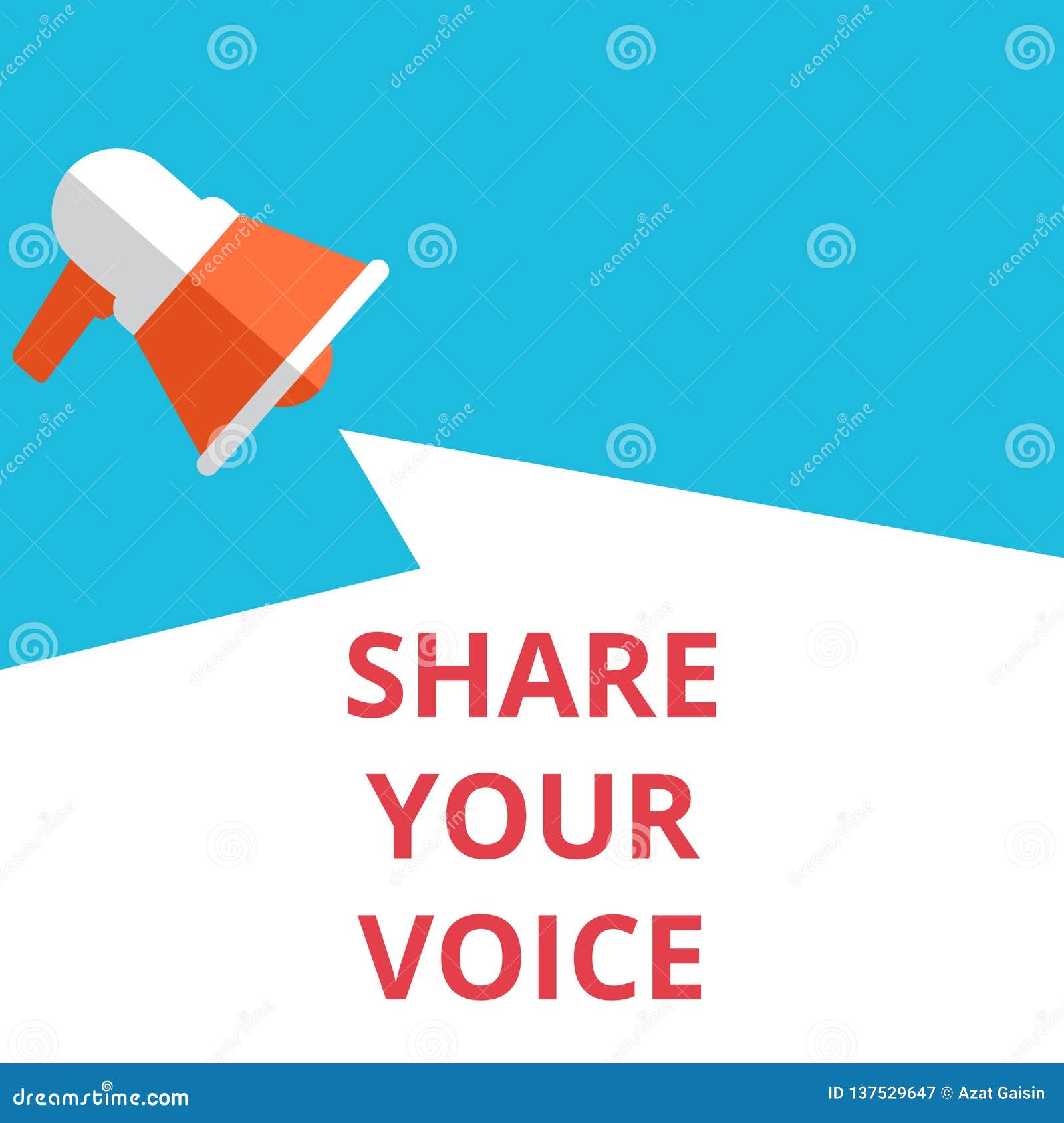 Word Writing Text Share Your Voice Stock Illustration - Illustration of ...