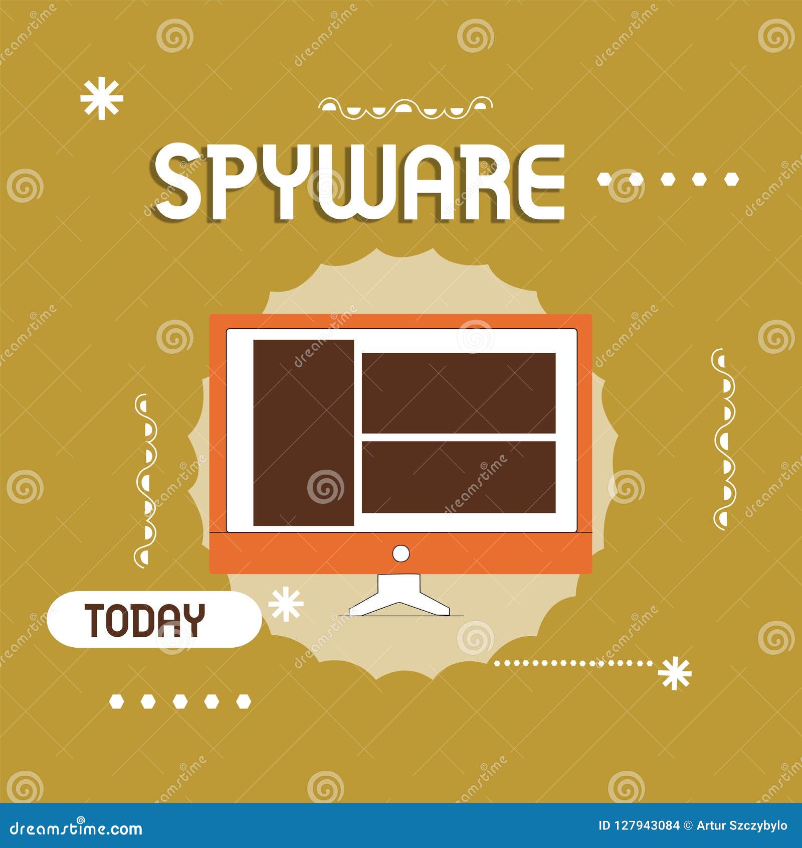 Word Writing Text Spyware. Business Concept for Software that Enables ...