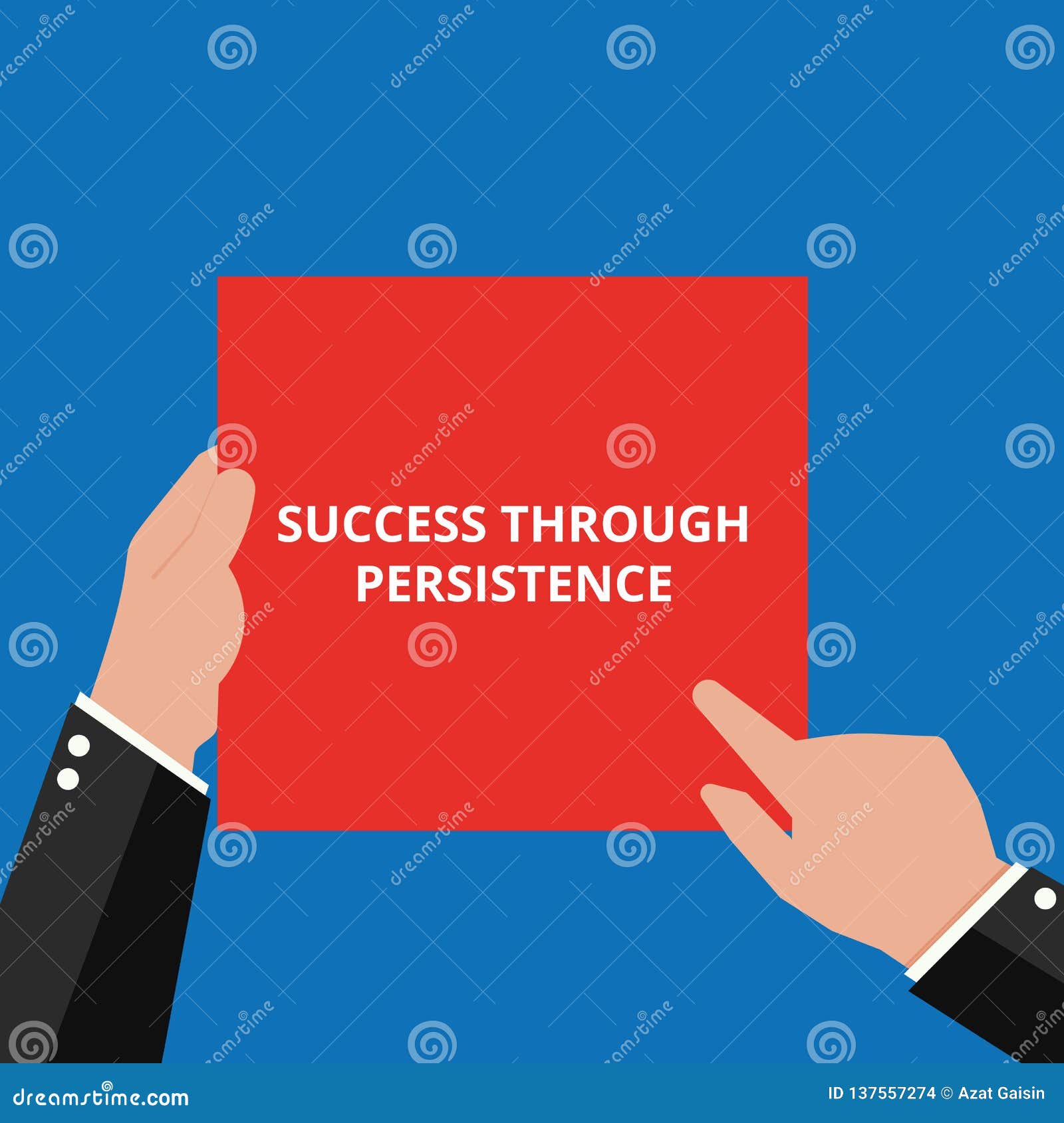 Word Writing Text Success through Persistence Stock Illustration ...