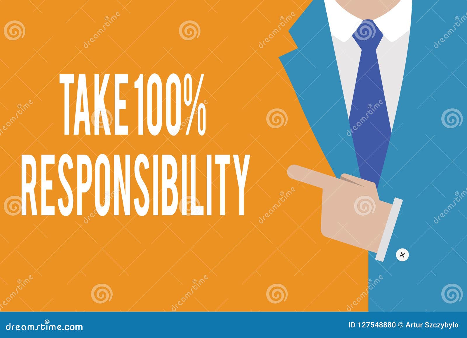 Word Writing Text Take 100 Responsibility. Business Concept for Be ...