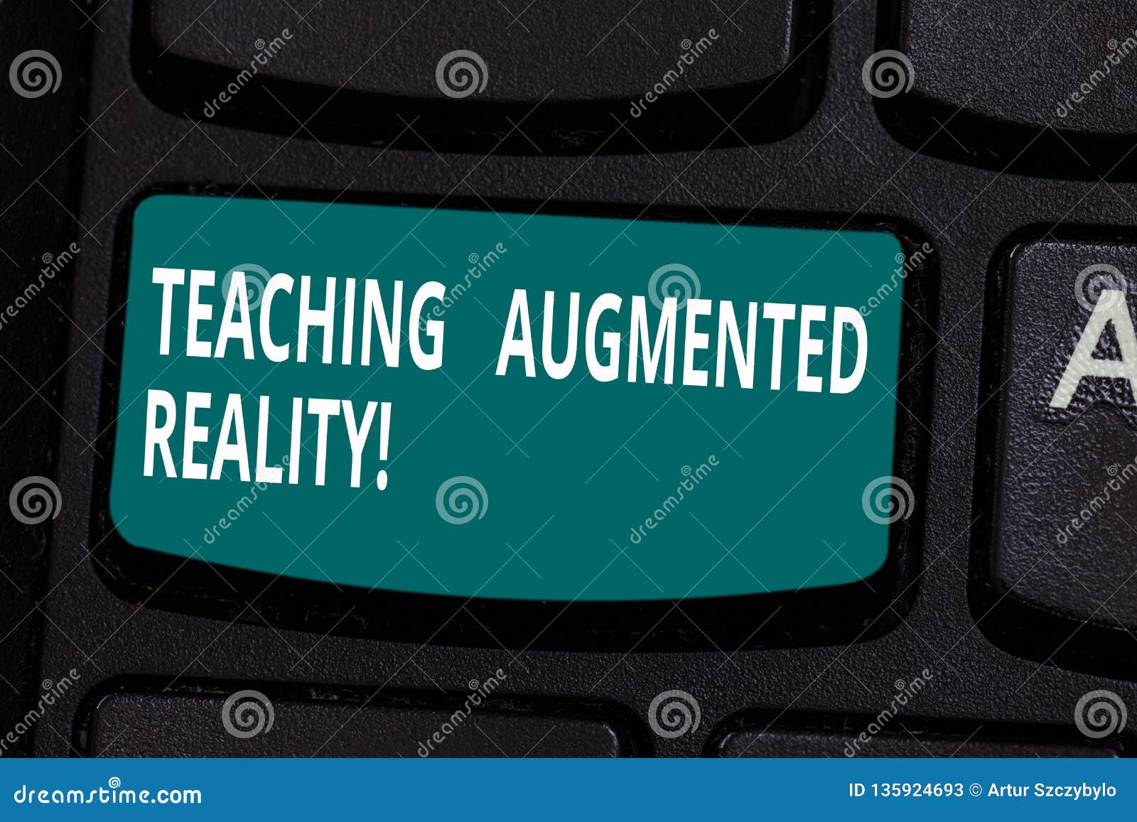 Word Writing Text Teaching Augmented Reality. Business Concept for the ...