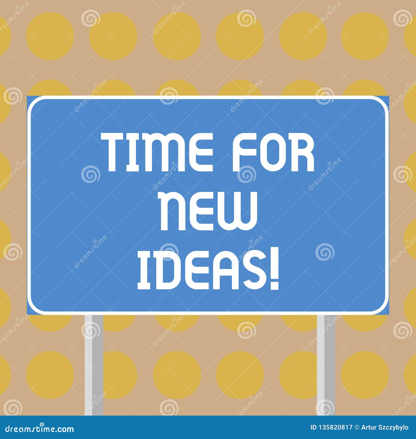 Time For Rethink Text Message With Clock And Sign Board Stock Image ...