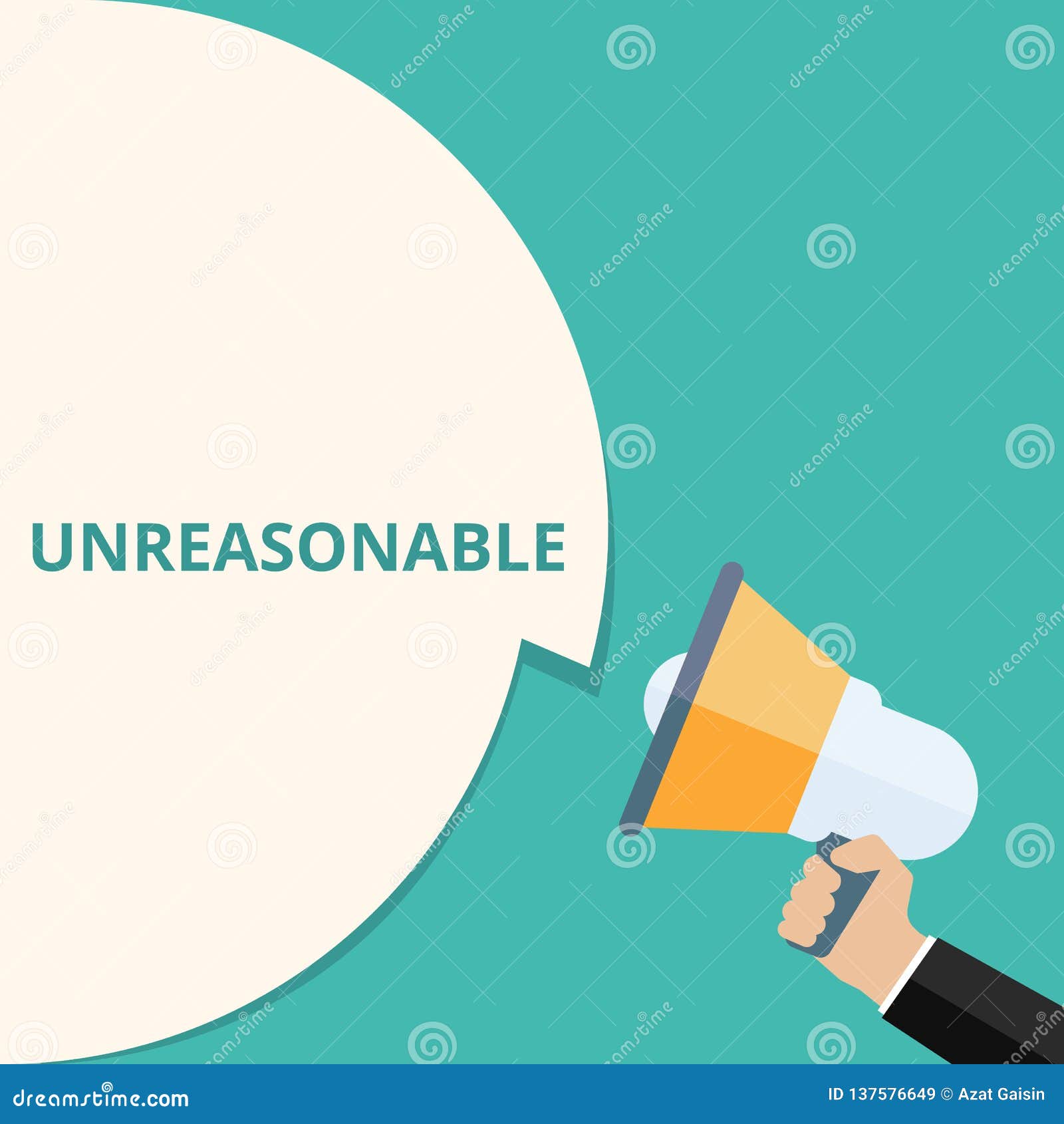 Word Writing Text Unreasonable Stock Illustration - Illustration of ...