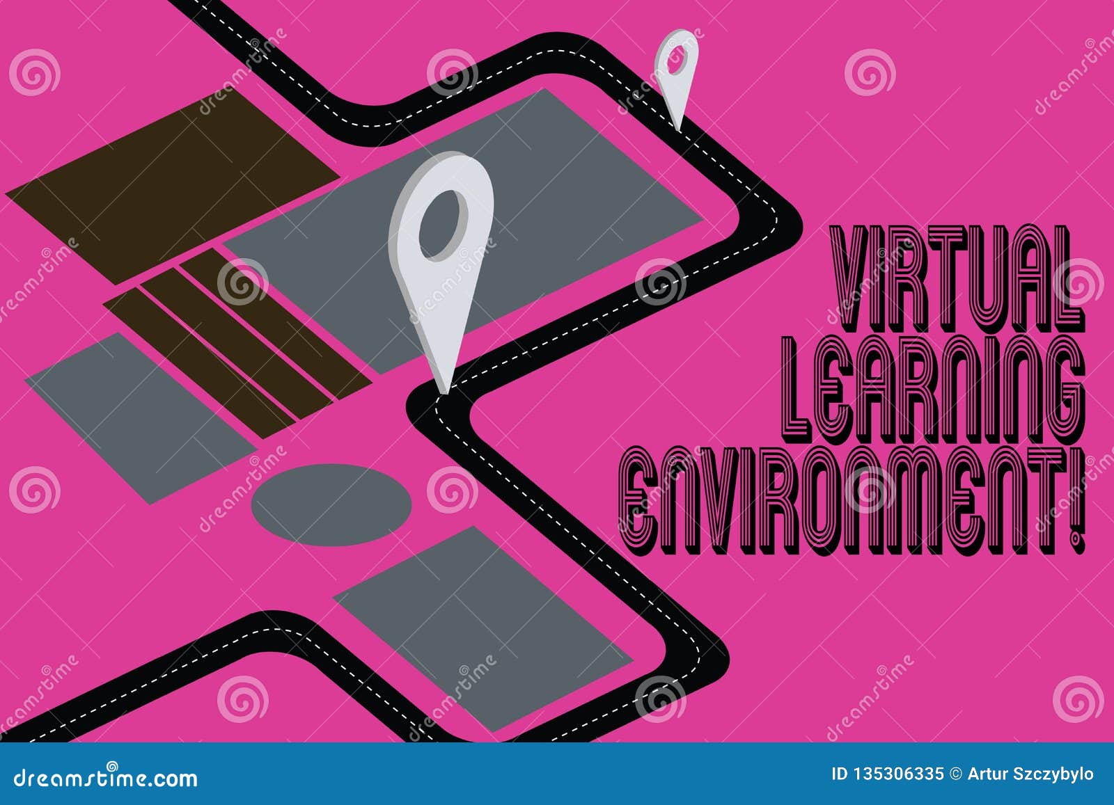 Word Writing Text Virtual Learning Environment. Business Concept for ...