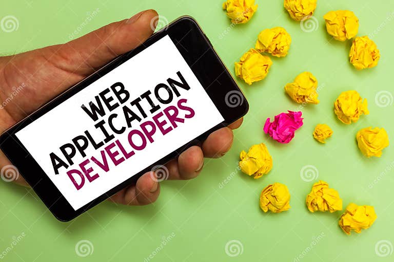 Word Writing Text Web Application Developers. Business Concept for ...