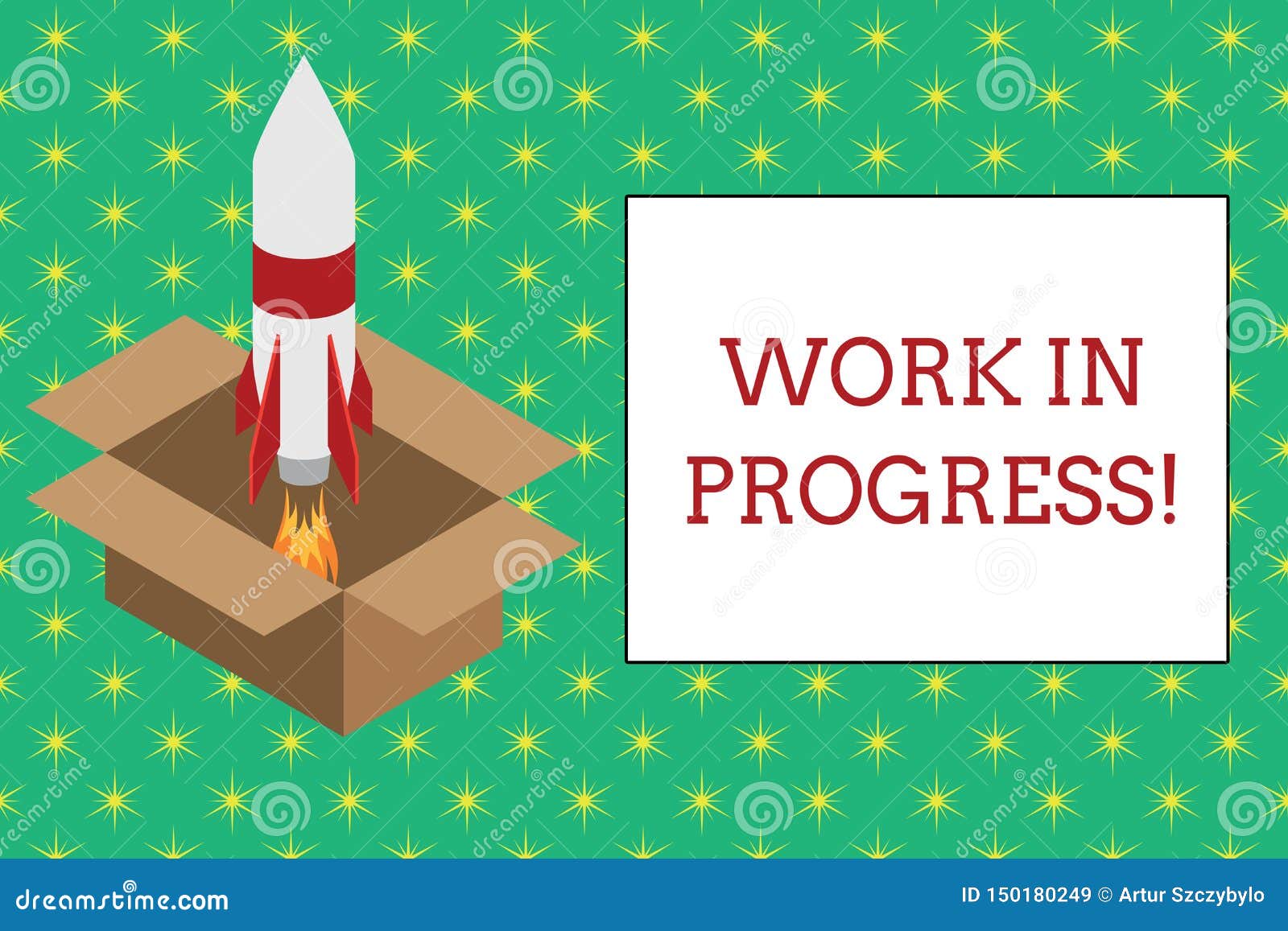 Word Writing Text Work in Progress. Business Concept for Unfinished ...