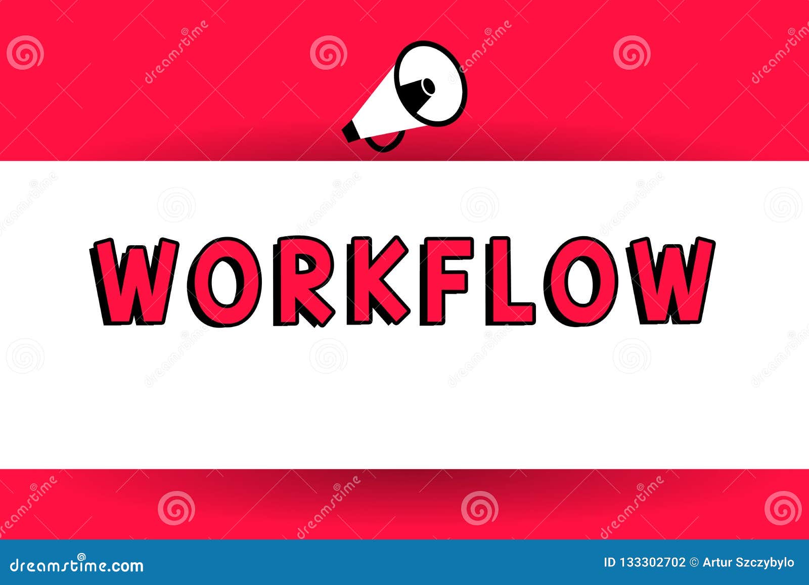 Word Writing Text Workflow. Business Concept for Sequence of Industrial ...