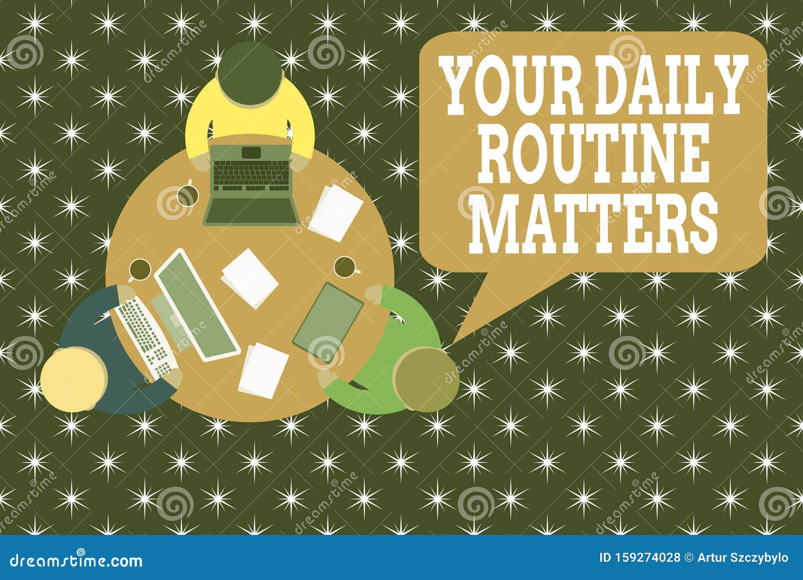 Word Writing Text Your daily Routine Matters. Business Concept for ...