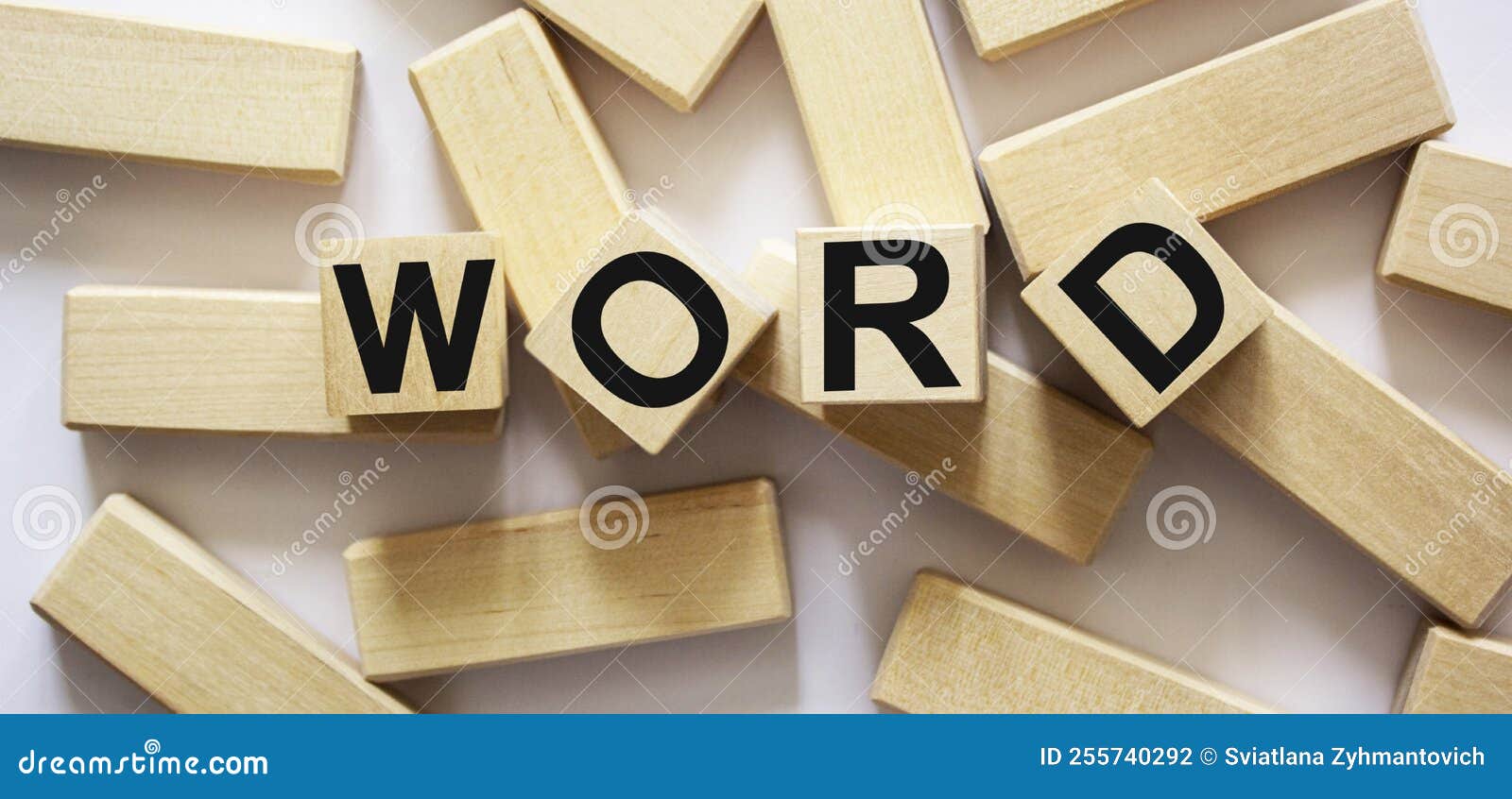 The WORD is Written on Wooden Cubes. Word Concept Stock Photo - Image ...