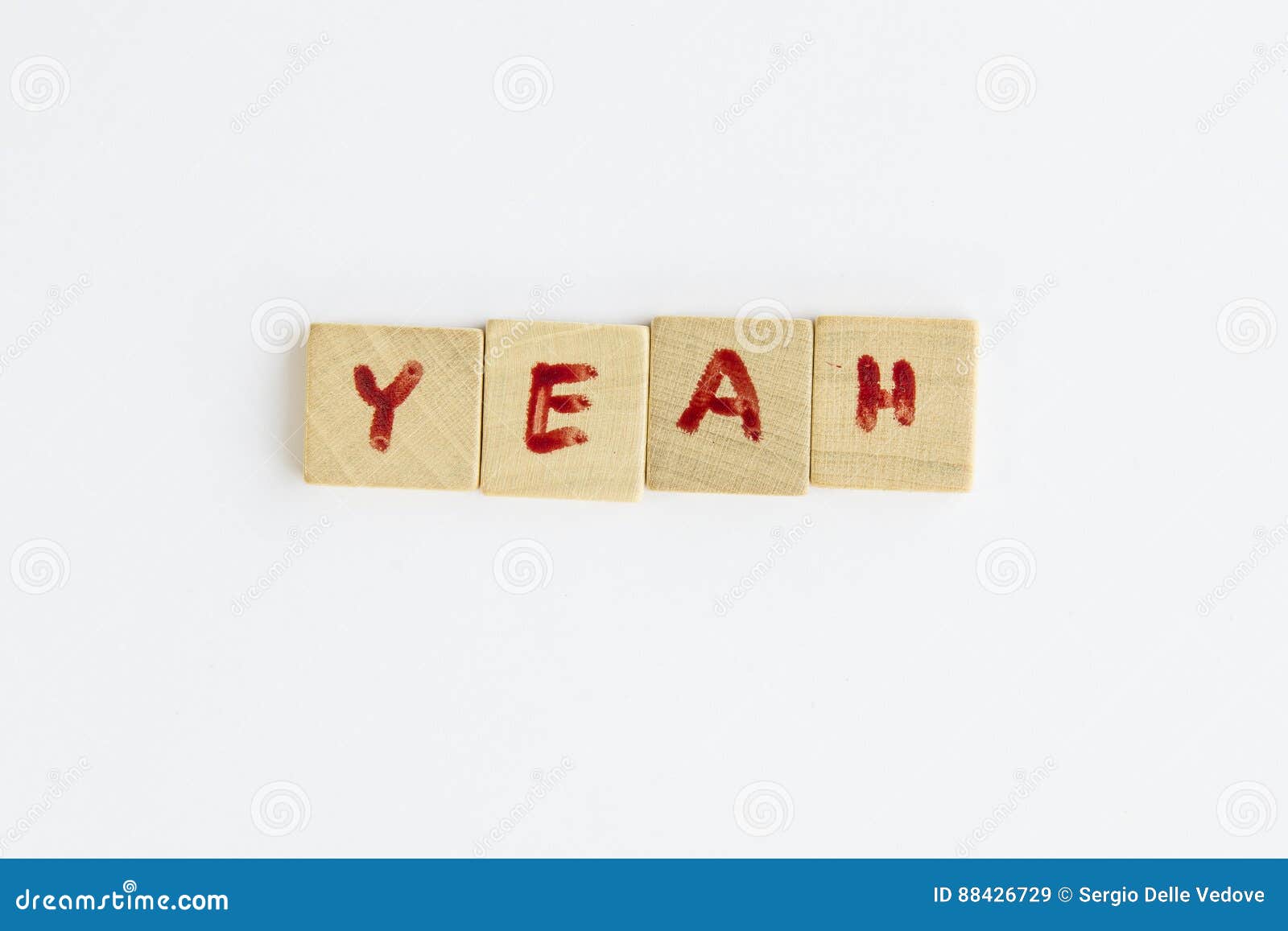 The word Yeah stock image. Image of concept, dowels, blocks - 88426729