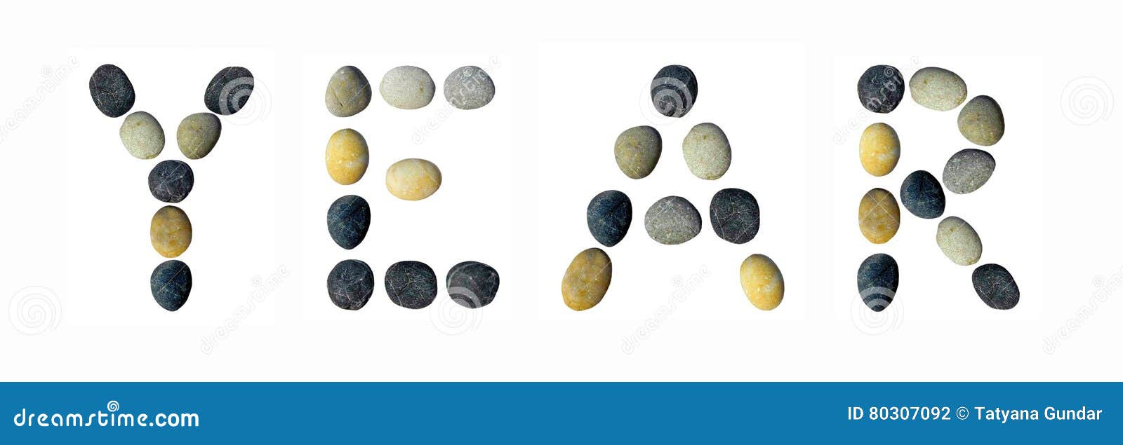 The Word Year Made of Pebbles. Stock Photo - Image of word, greetings ...