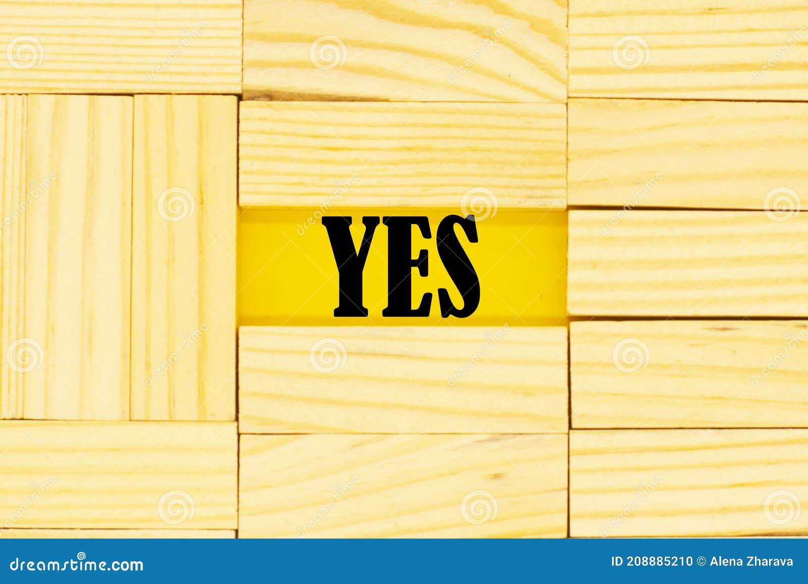 The Word Yes among the Wooden Blocks. Say Yes Stock Photo - Image of ...