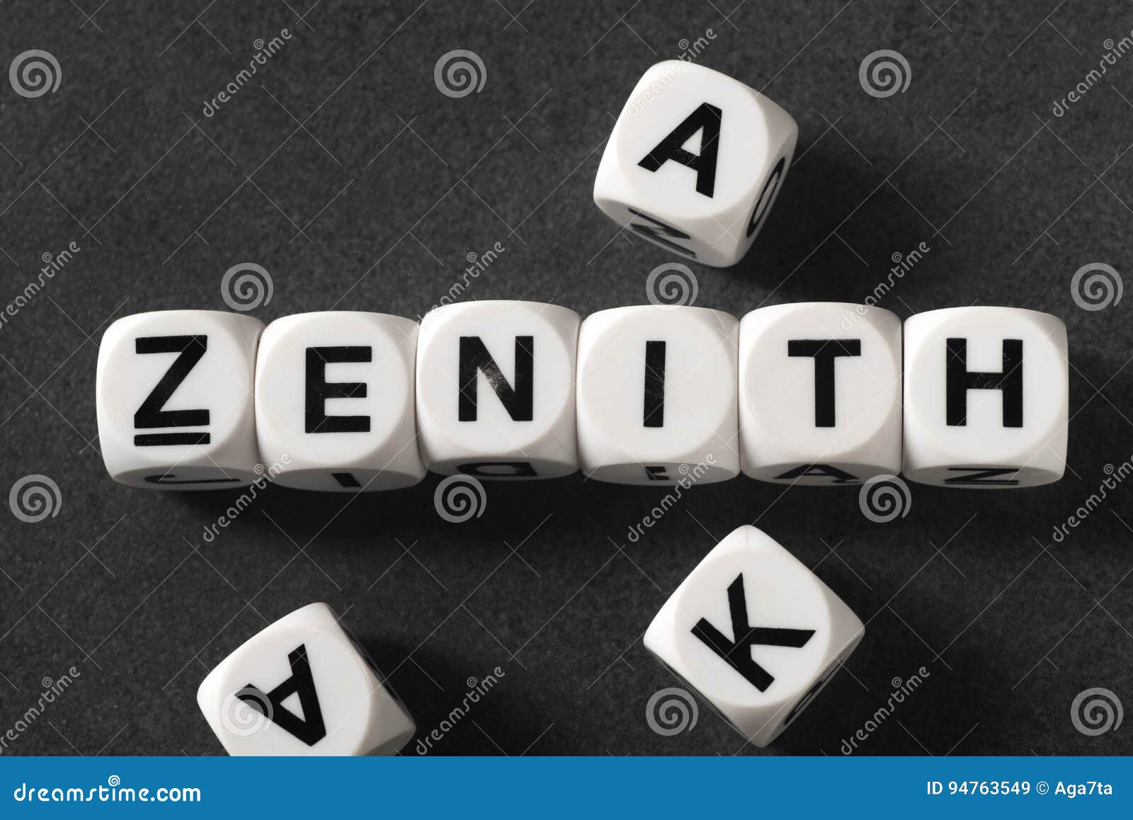 Word zenith on toy cubes stock image. Image of home, learn - 94763549