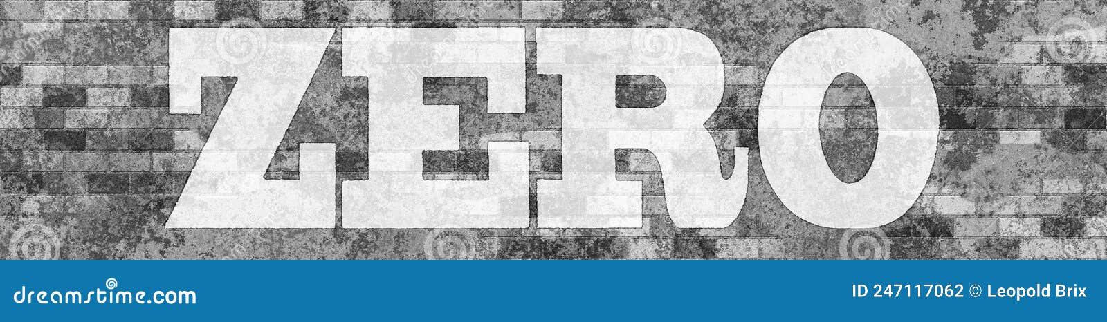Word ZERO street art stock illustration. Illustration of typography ...