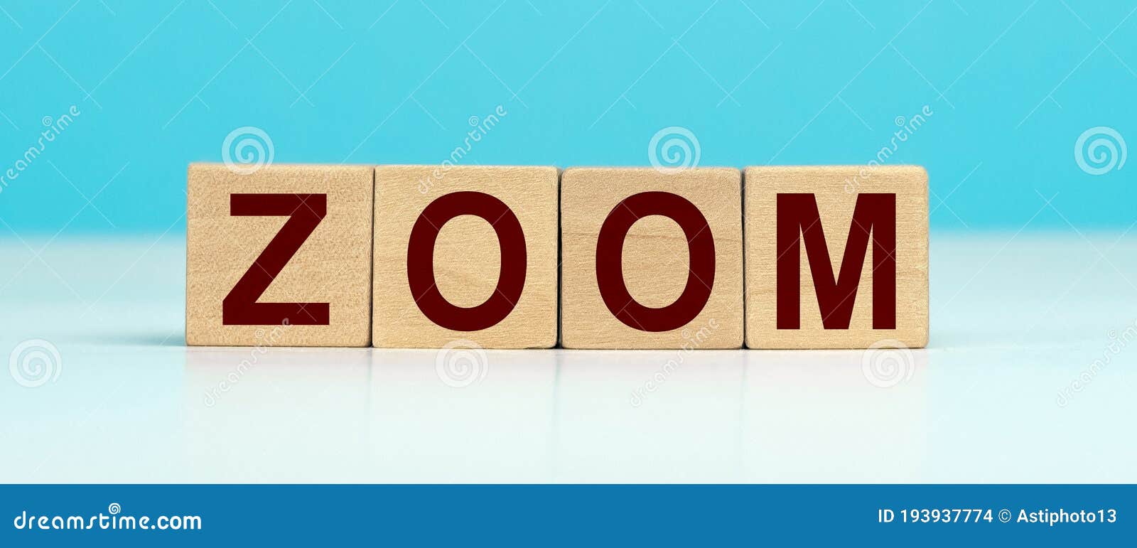 Word Zoom Made Of Wooden Blocks Isolated On White Background Royalty ...