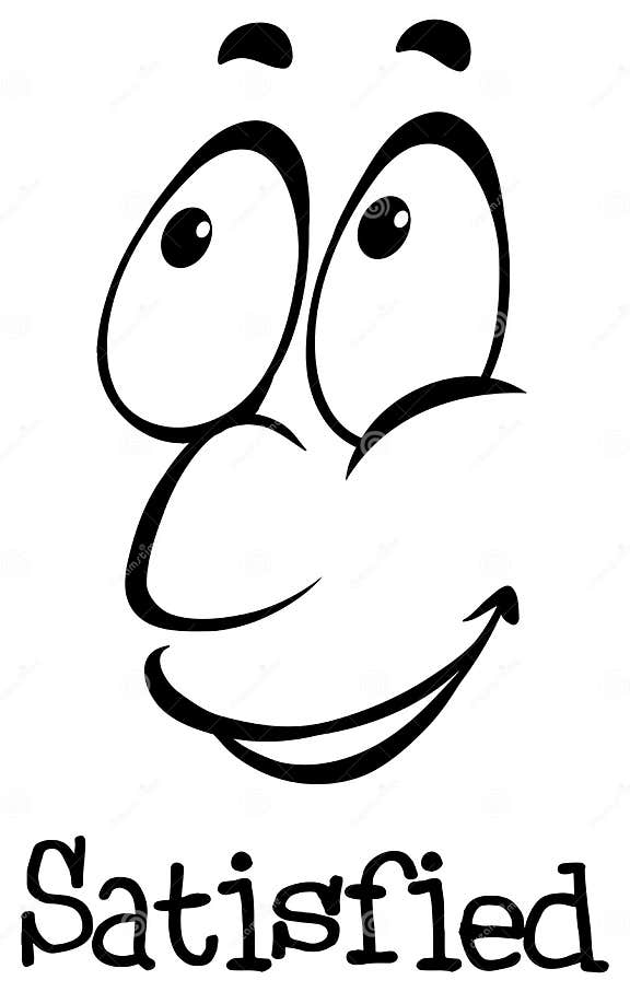 Wordcard D'expression Pour Satisfaisant Illustration de Vecteur ...