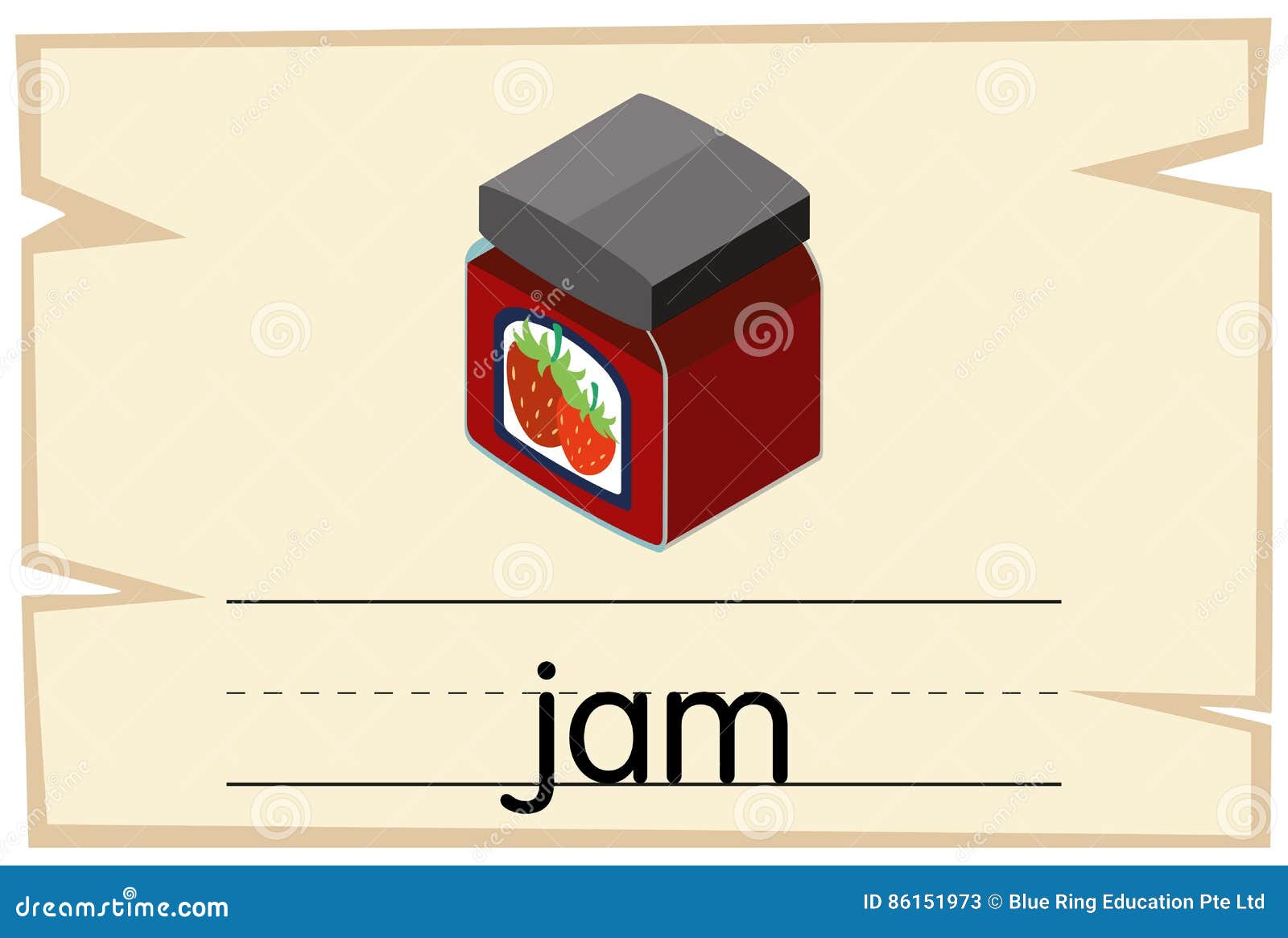 Wordcard Design for Word Jam Stock Vector - Illustration of cards ...