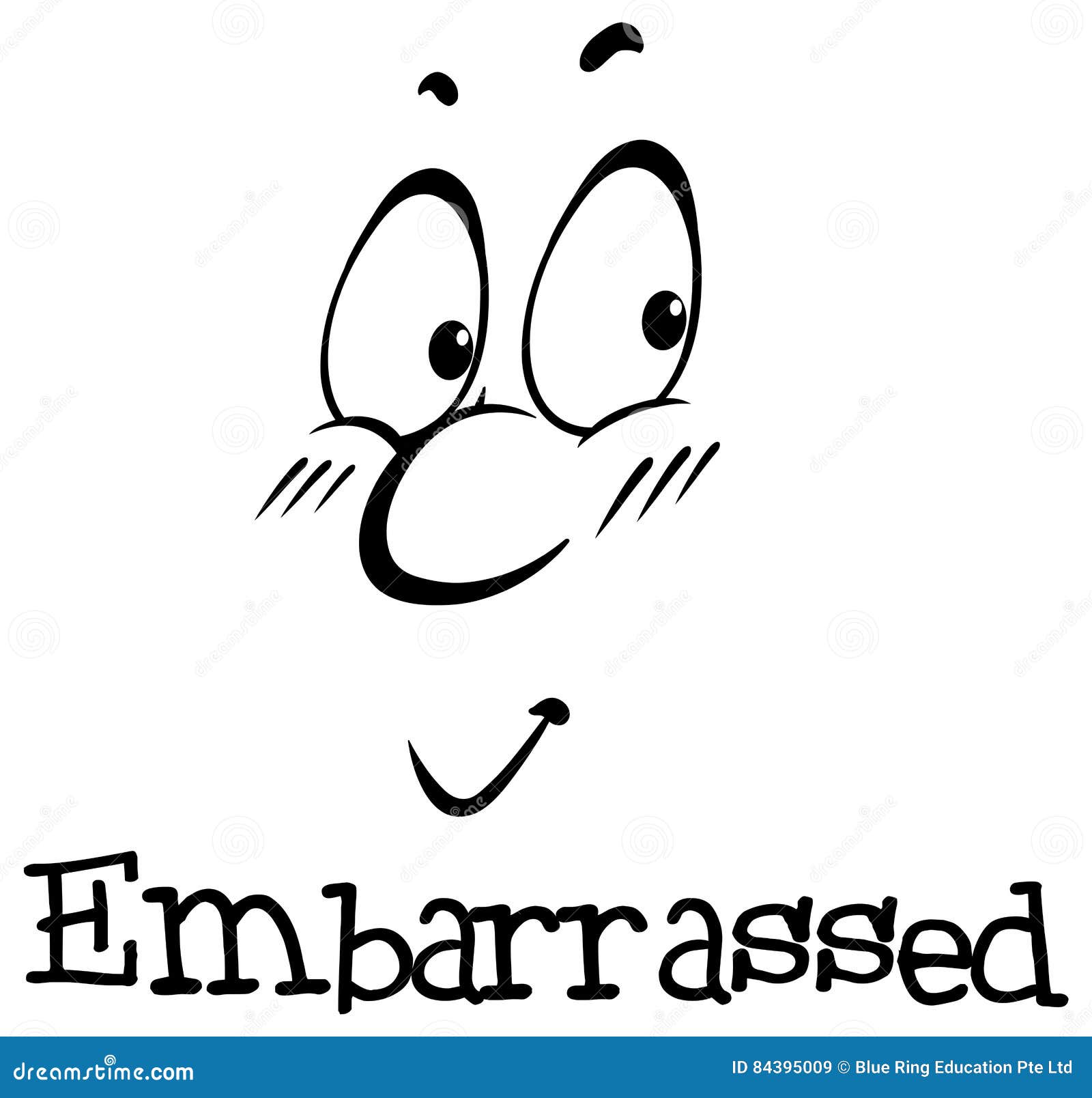 Wordcard for Ecpression Embarrassed Stock Vector - Illustration of ...