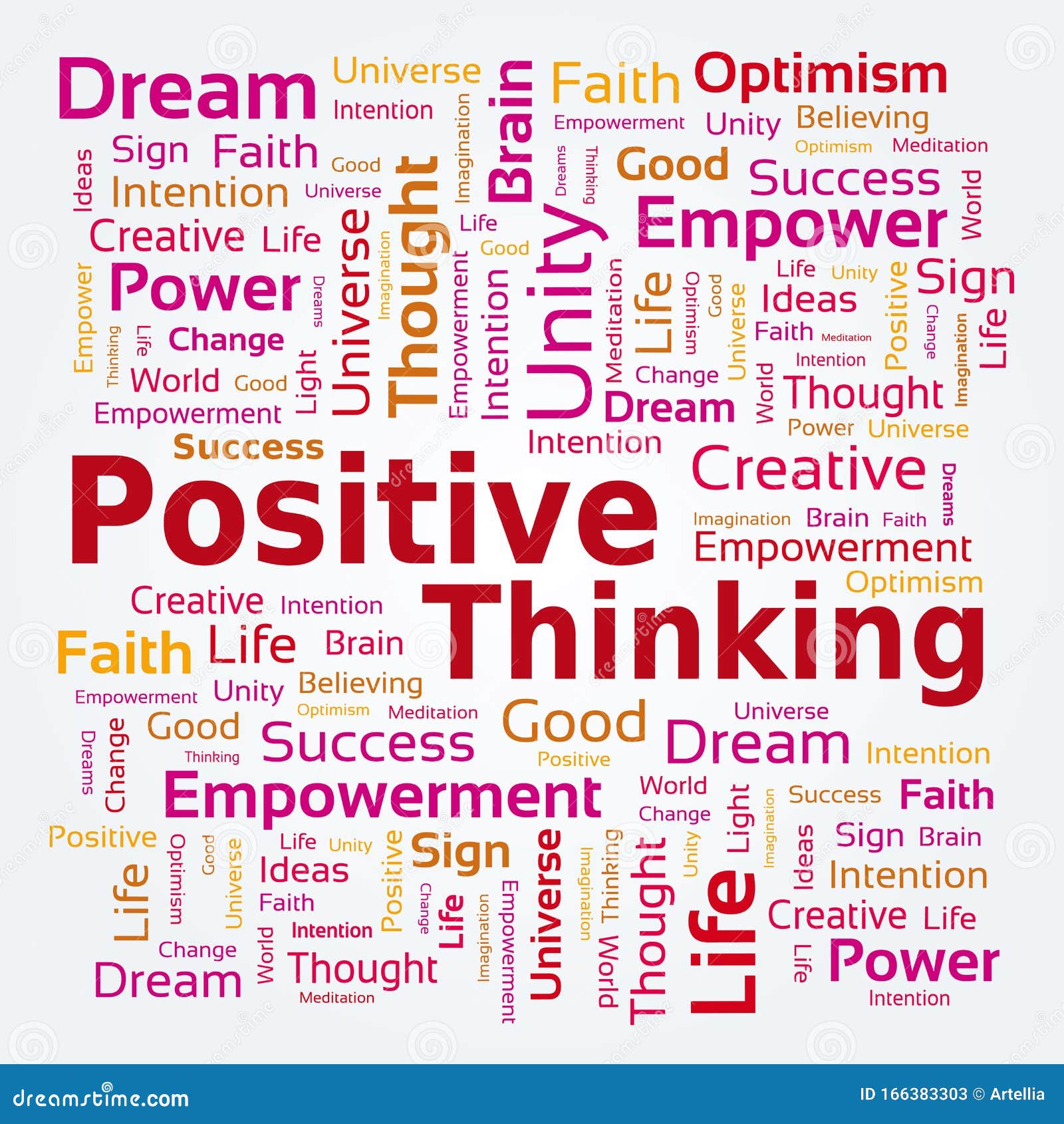Word Cloud - Positive Thinking Stock Vector - Illustration of life ...