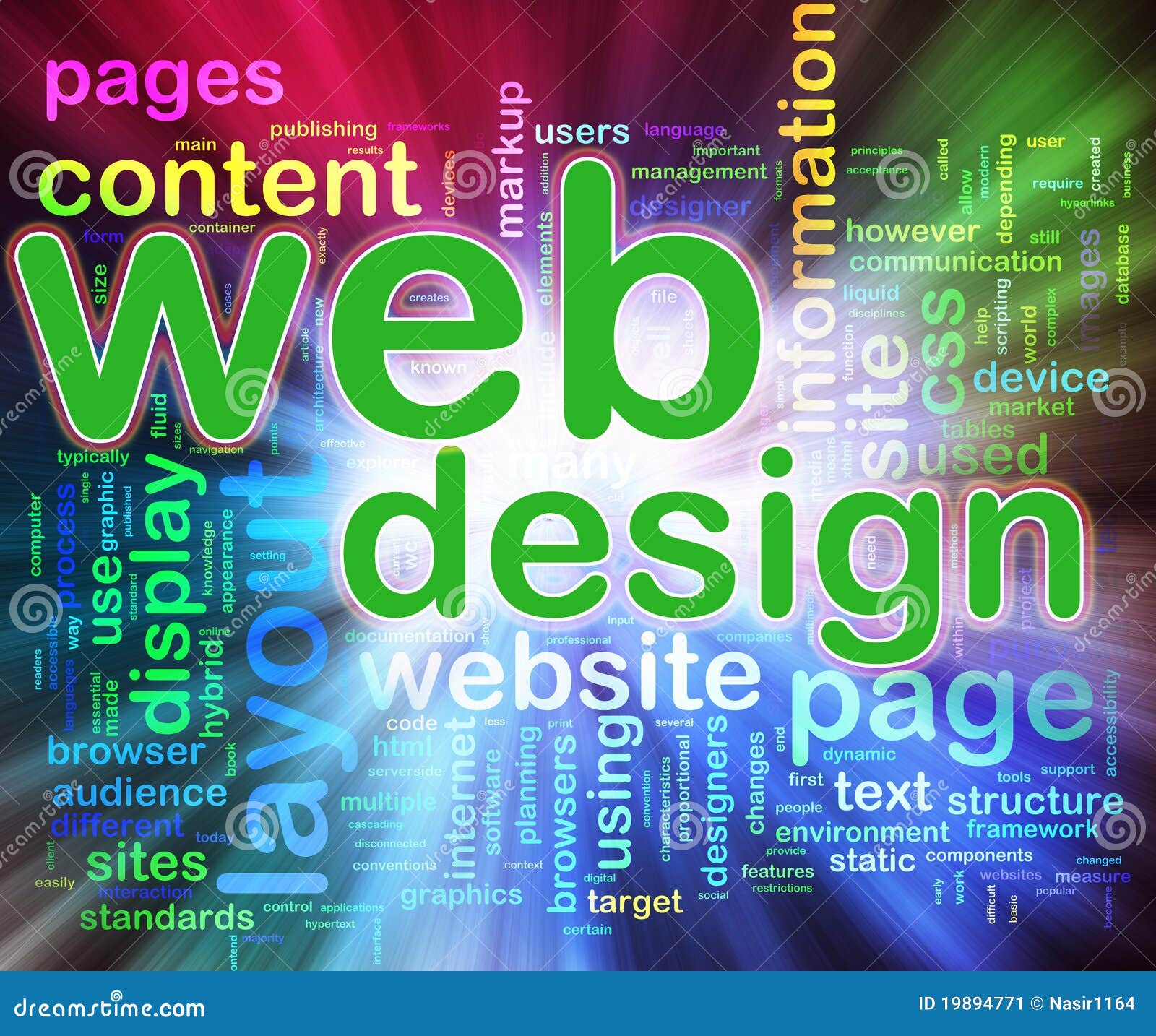 Wordcloud of Web design stock illustration. Illustration of html - 19894771