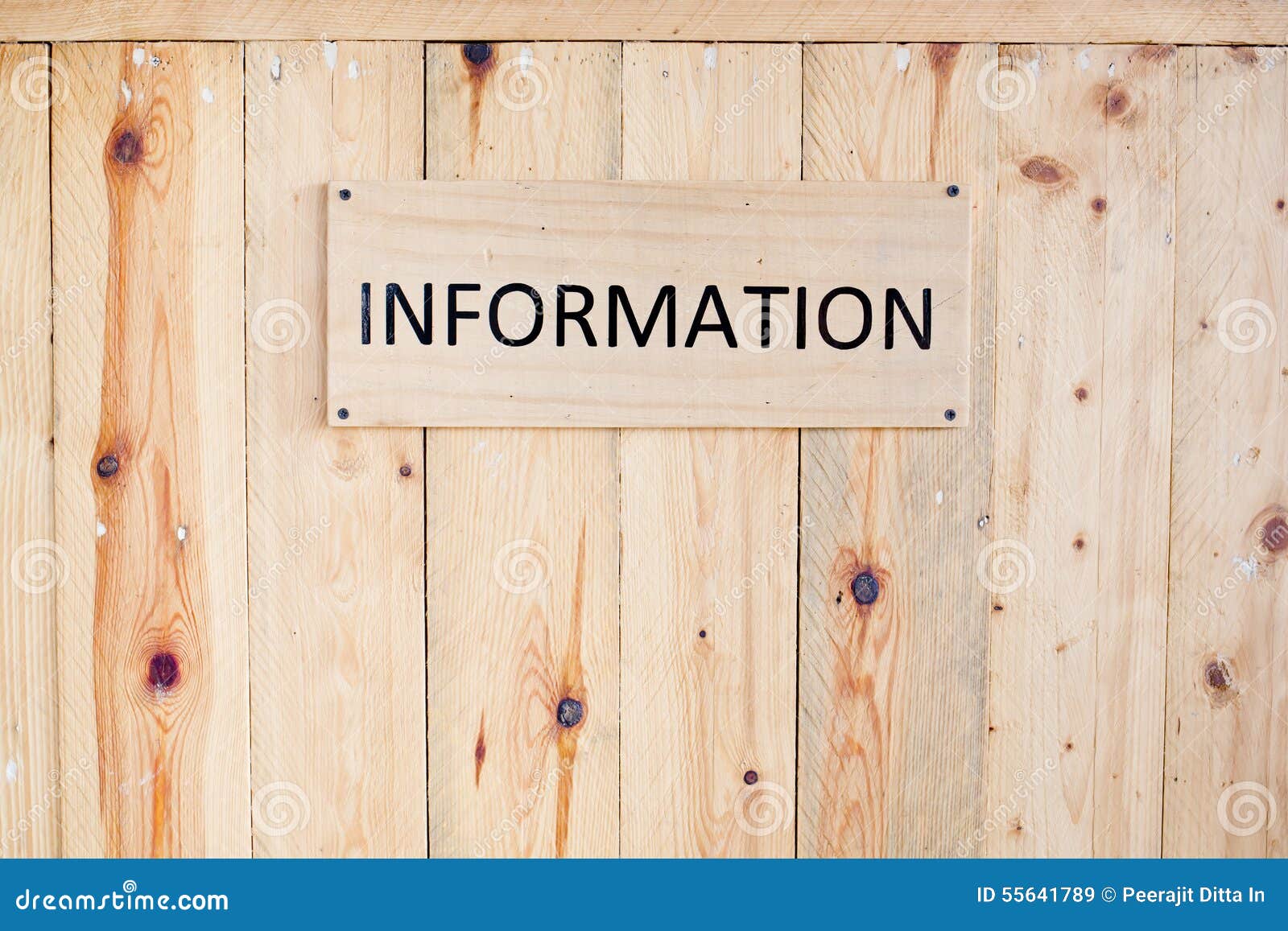 Wording Information Sign on Wood Board. Stock Image - Image of ...