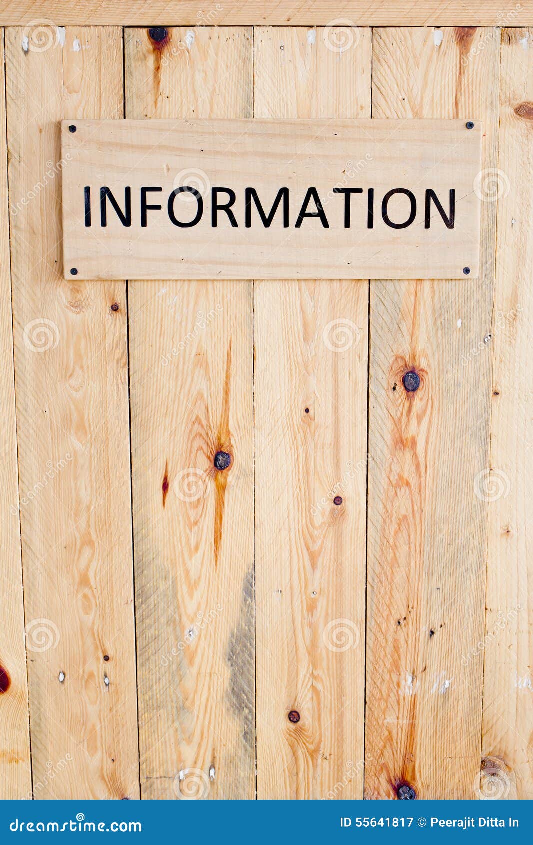 Wording Information Sign on Wood Board. Stock Image - Image of ...