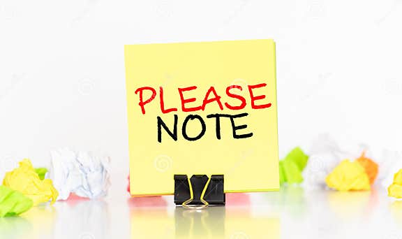 Wording Please, Take Note on a Note Book Stock Photo - Image of work ...