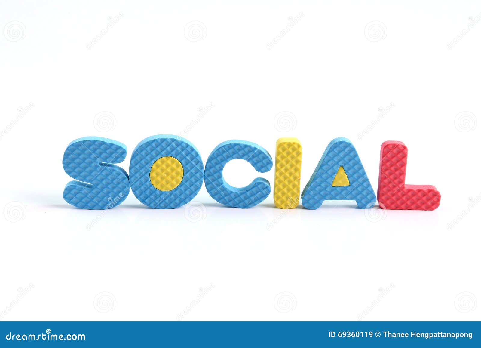Wording Social on White Background Stock Image - Image of connection ...