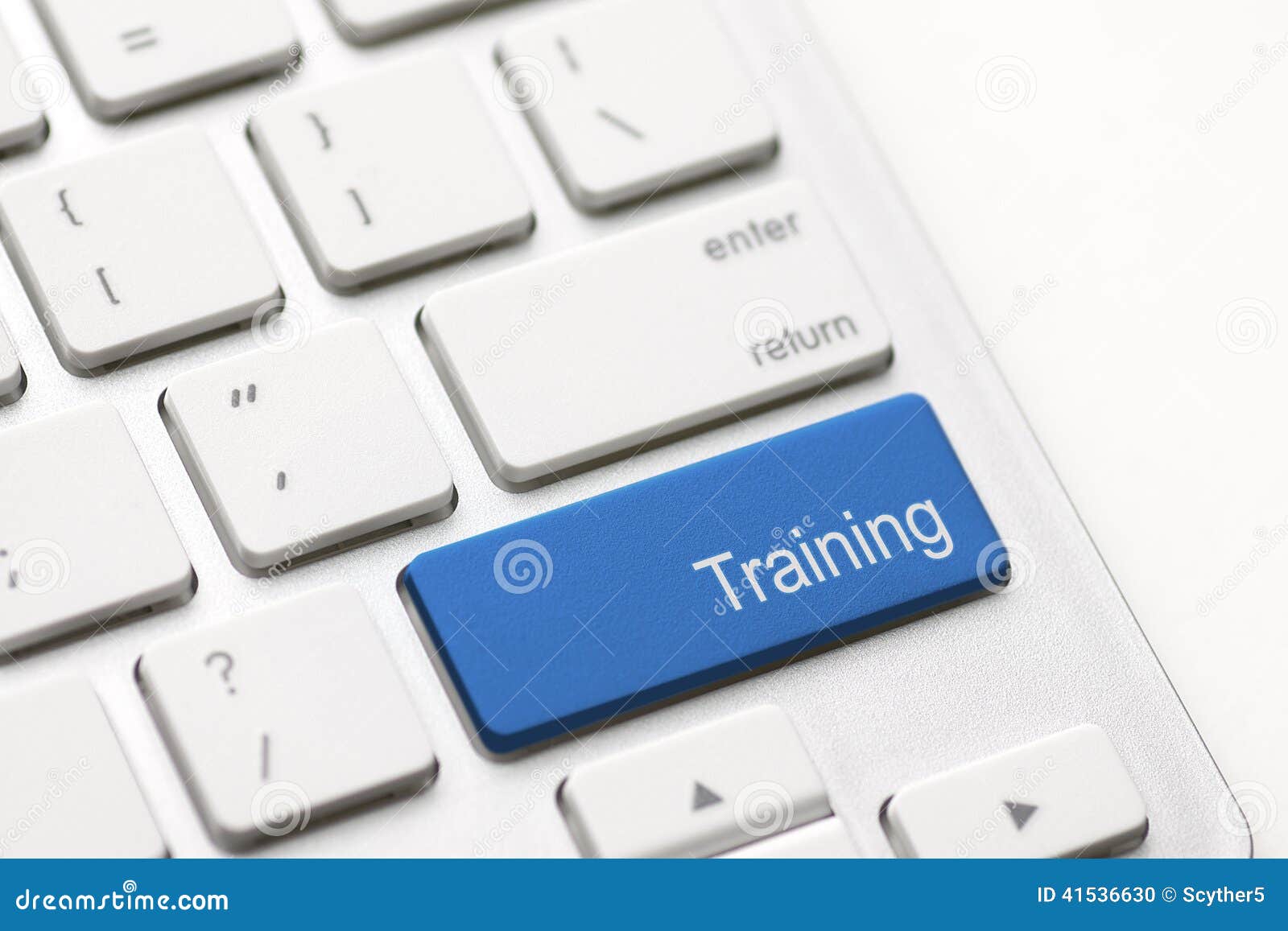 Wording Training on Computer Keyboard Stock Photo - Image of modern ...