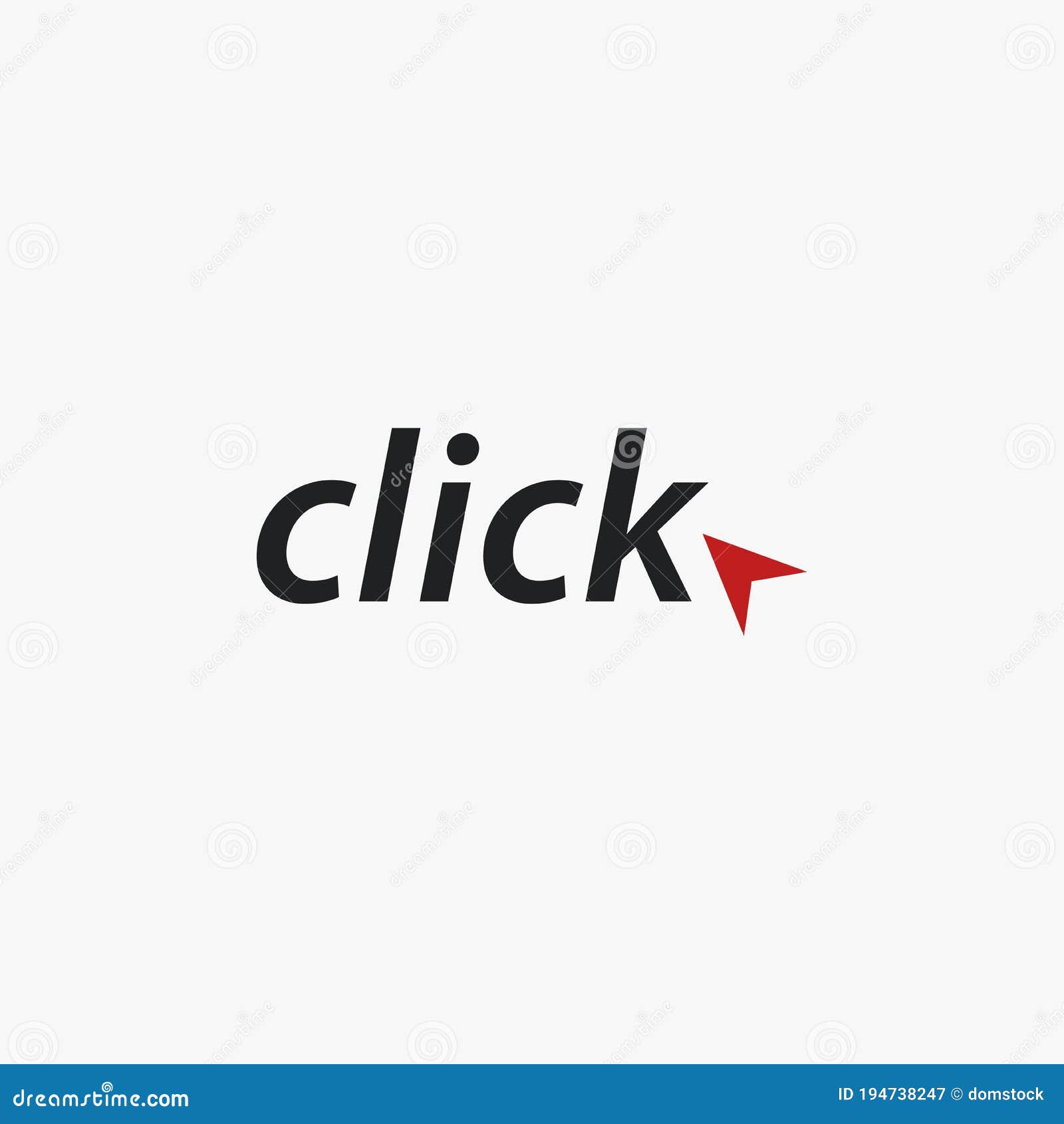 Wordmark Click Pointer Logo Icon Vector Stock Vector - Illustration of ...