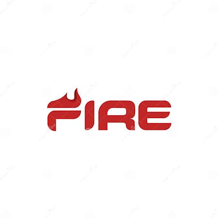 Wordmark Red Fire Logo Vector Icon Stock Vector - Illustration of ...