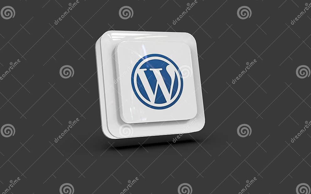 WordPress App Button Rendering, Logo in Dark Background Editorial ...