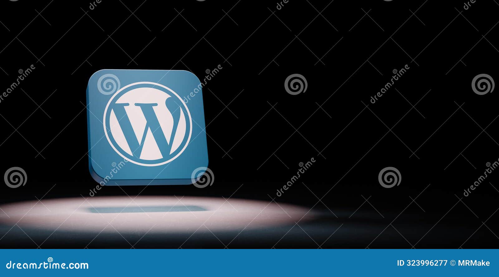 Wordpress App Icon Spotlighted on Black Background Editorial ...