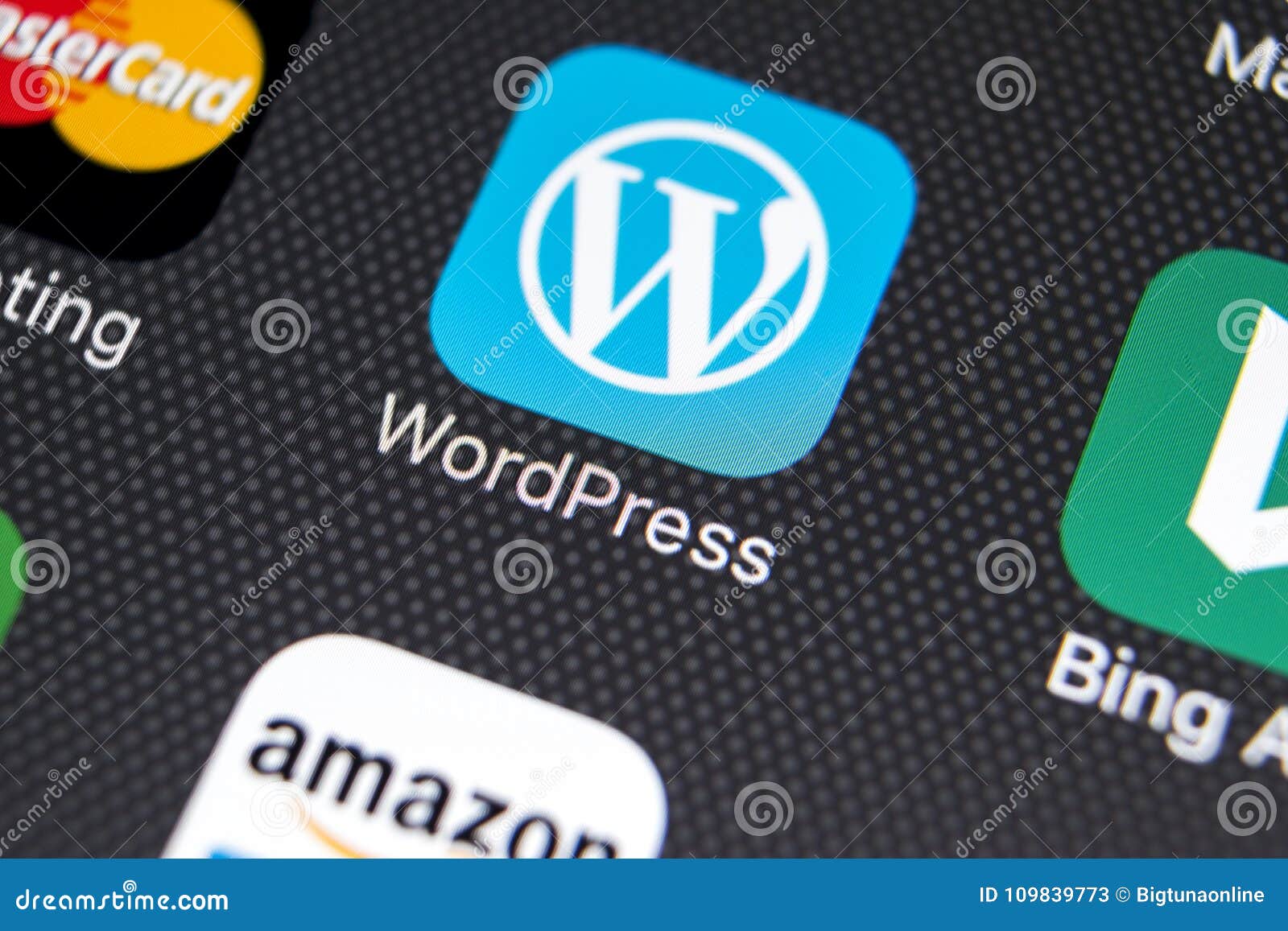 Wordpress Application Icon on Apple IPhone X Screen Close-up. Wordpress ...