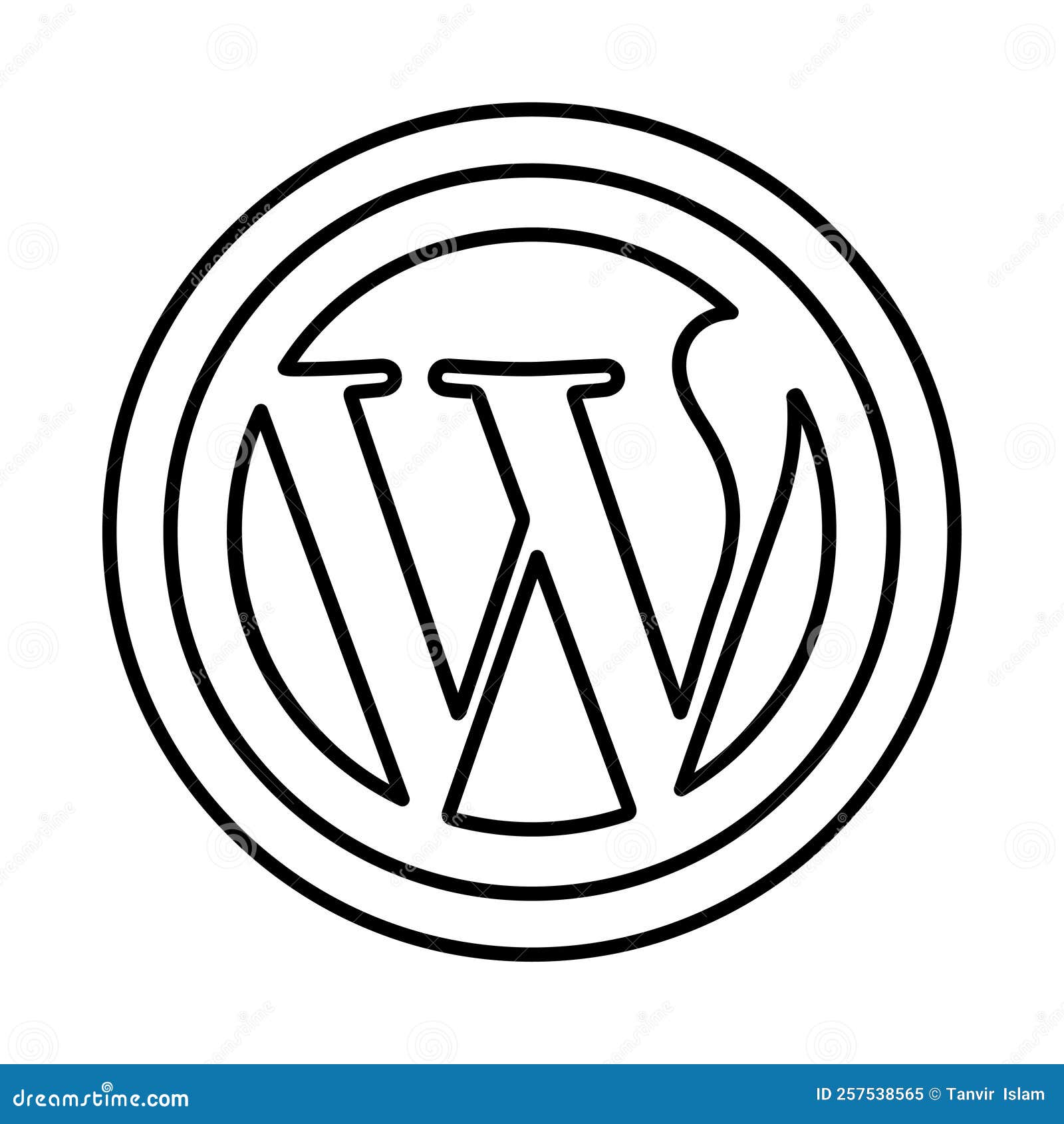 Wordpress Icon stock vector. Illustration of vector - 257538565