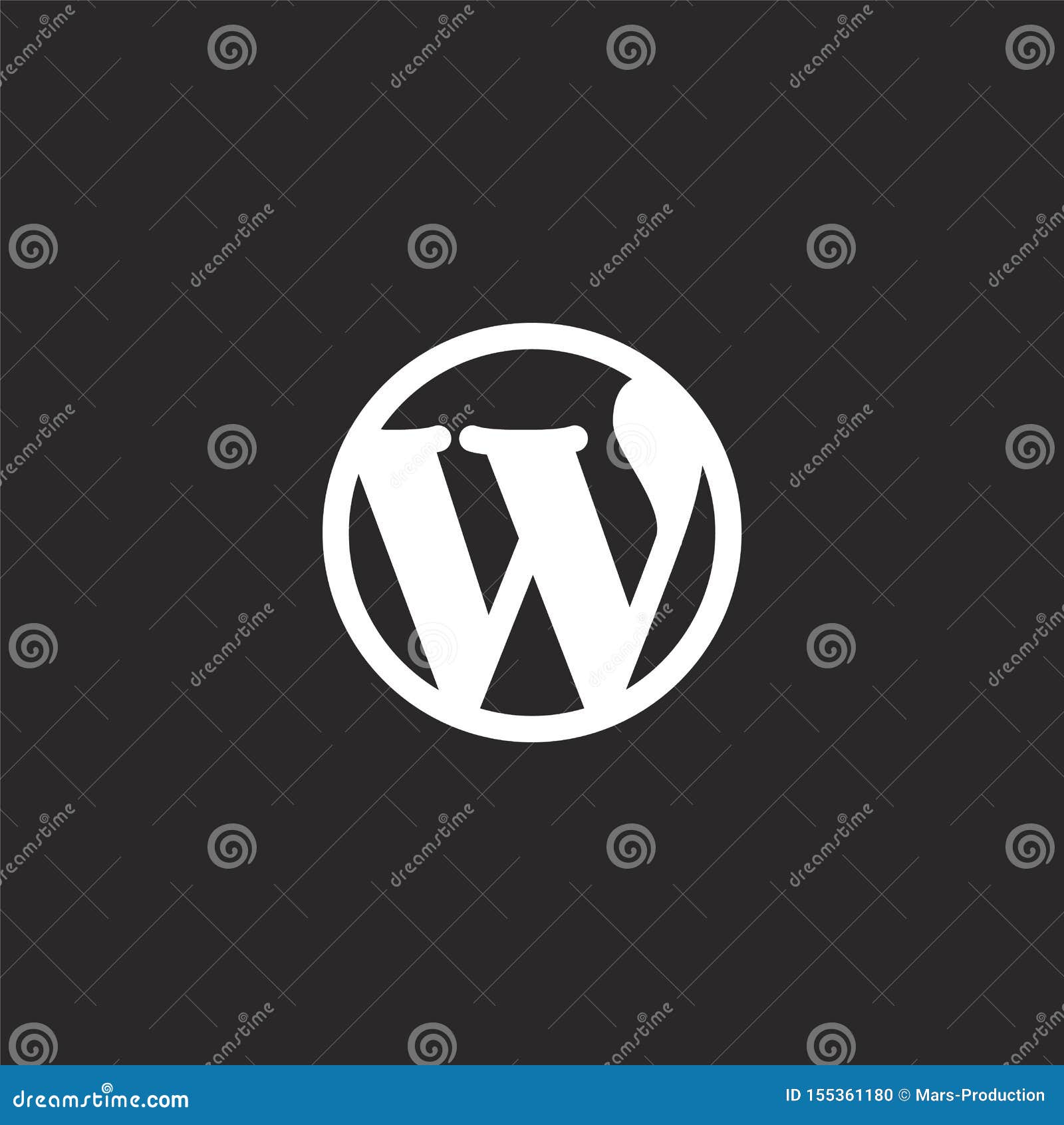Wordpress Icon. Filled Wordpress Icon for Website Design and Mobile ...