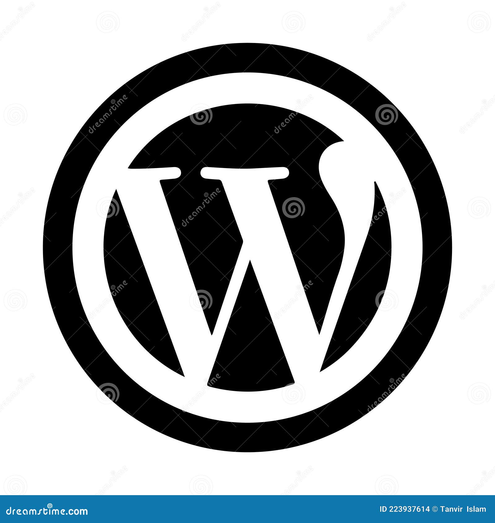 Wordpress Icon Logo editorial stock image. Illustration of graphics ...