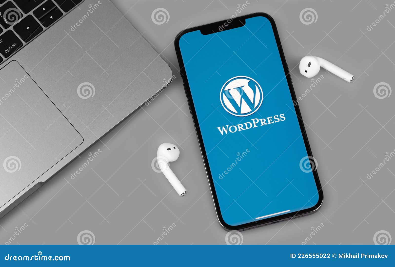 WordPress Mobile Logo App on Screen Smartphone Editorial Photography ...