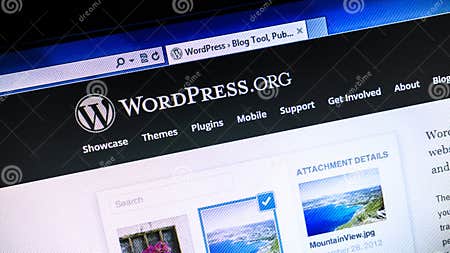 Wordpress.org website editorial photography. Image of communication ...